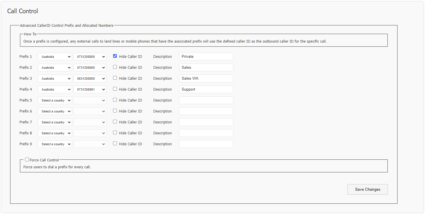Outbound Caller ID Control – Telair